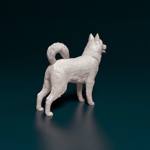 3D Printed Siberian Husky Dog Statue Ready-to-paint Unpainted Printing or Painting Service by Us ...