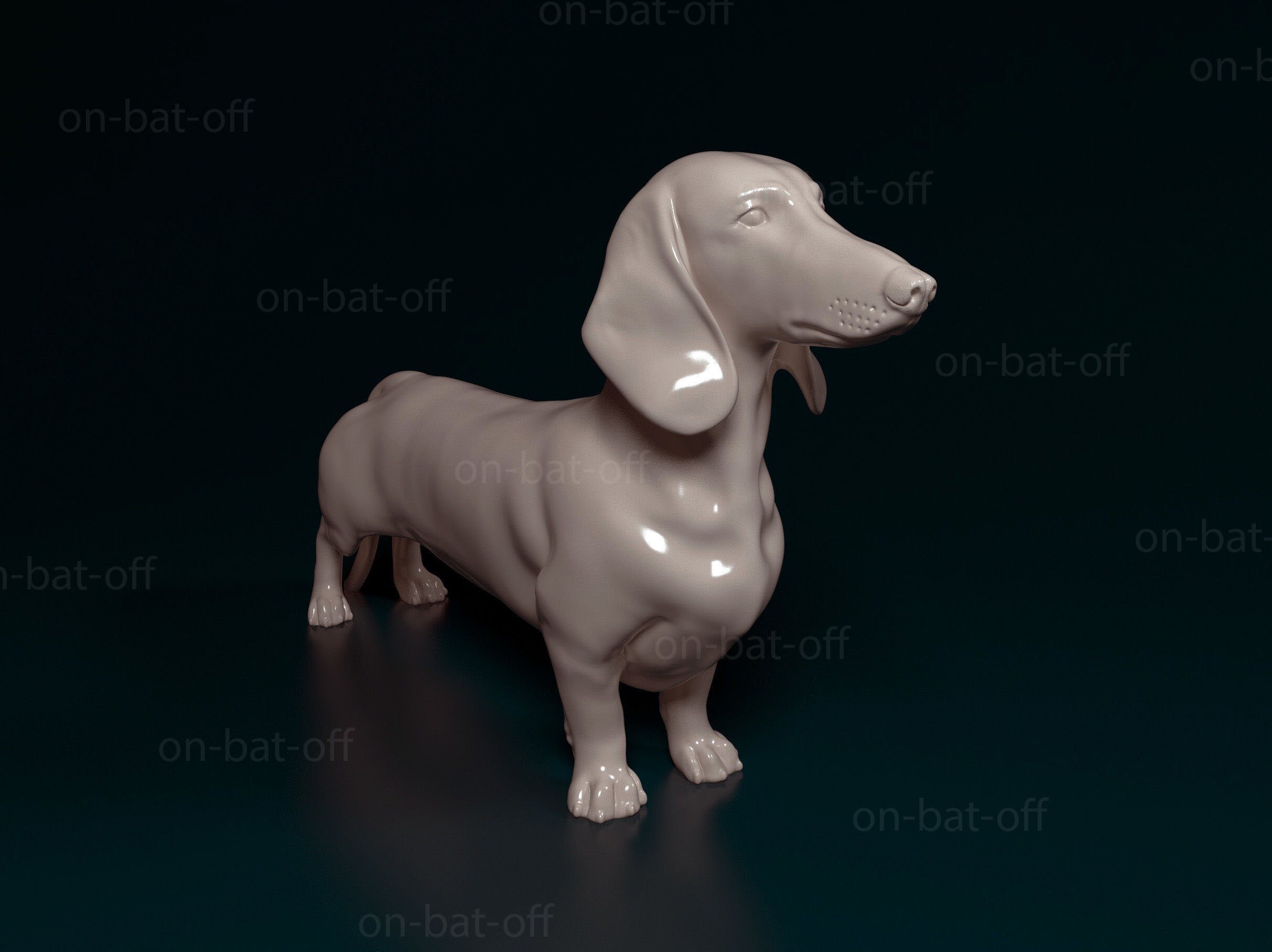 3D Printed Dachshund Dog Statue Ready-to-paint Unpainted - Etsy