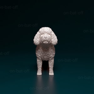 3D Printed Cockapoo Dog Statue - Ready-to-paint Unpainted Printing or ...