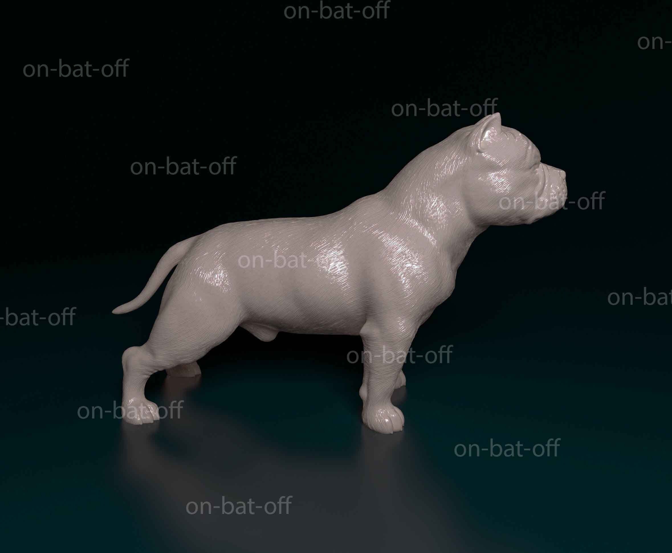3D Printed American Bully Dog Statue Ready-to-paint - Etsy