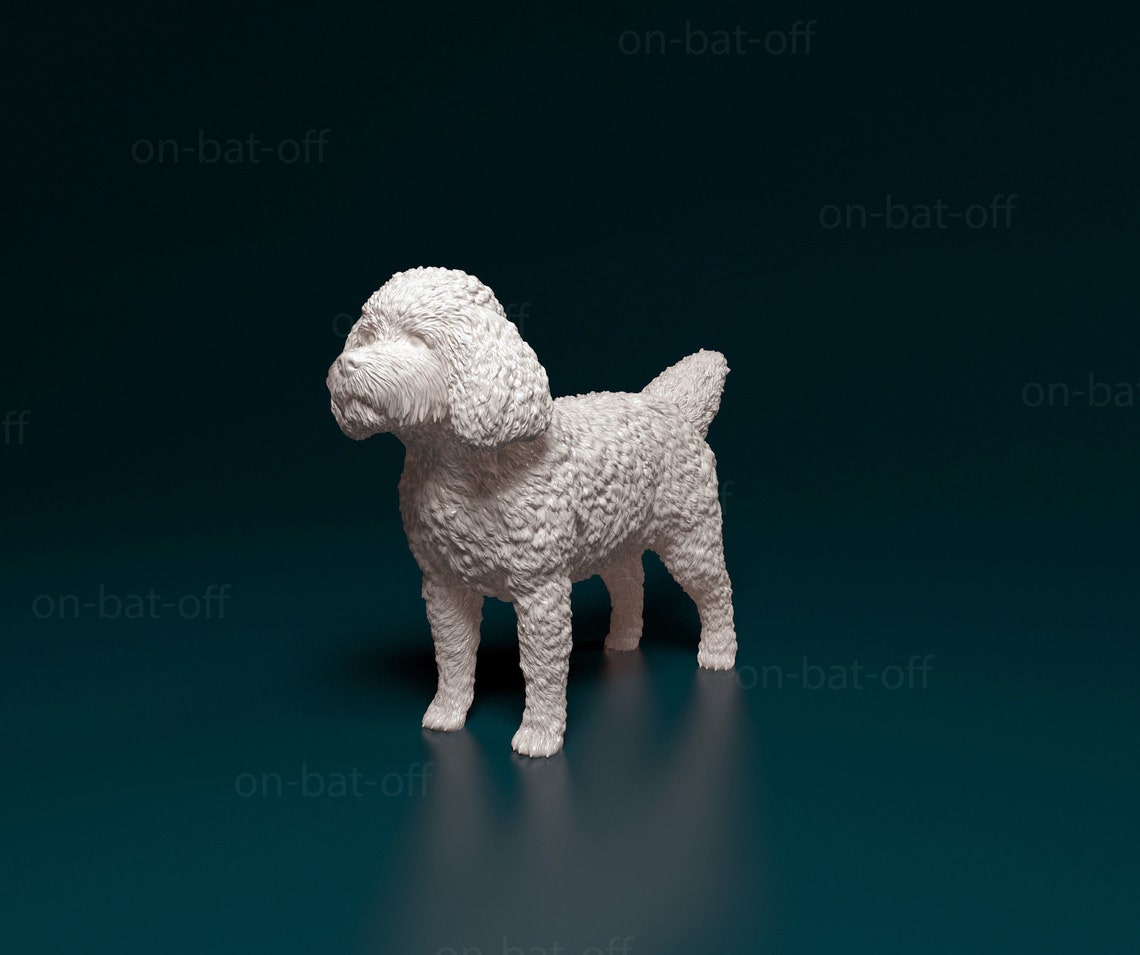 3D Printed Cockapoo Dog Statue Ready-to-paint Unpainted - Etsy