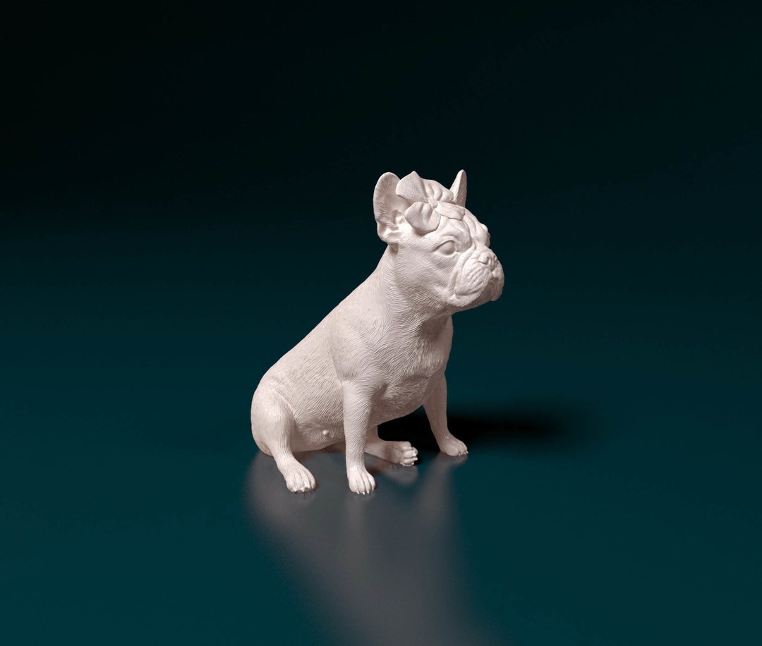 Adorable 3D Printed French Bulldog Sculpture Perfect Home Decor and ...