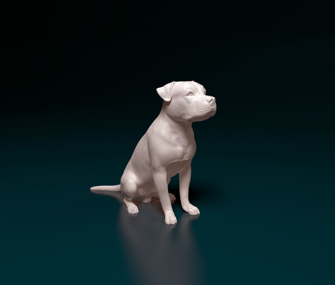 3D Printed Pitbull Sculpture A Timeless Symbol of Love and Loyalty ...