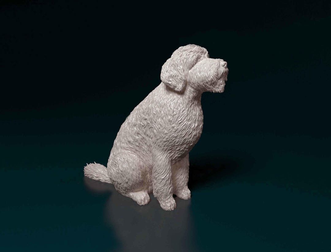 3D Printed Goldendoodle Figurine – Handmade Dog Sculpture for Pet ...