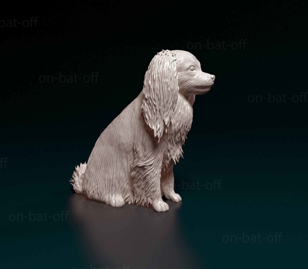 3D Printed Phalene Dog Statue - Etsy
