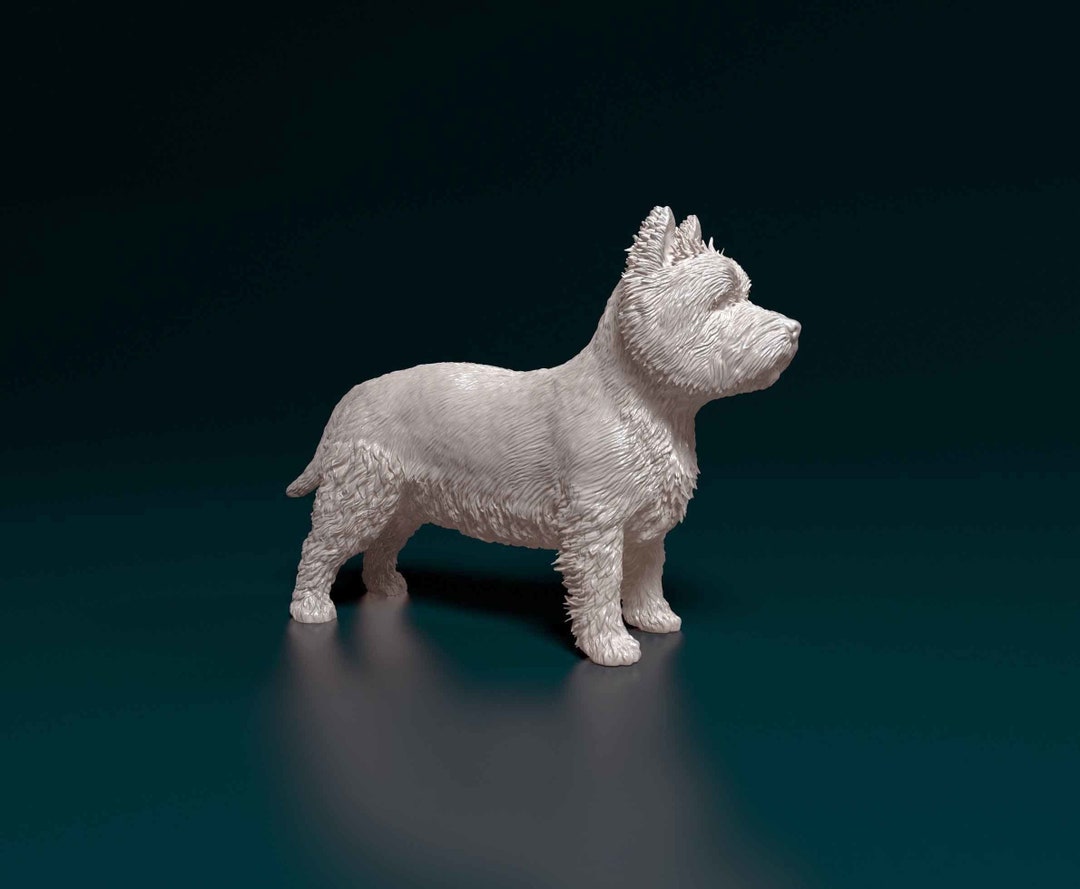 3D Printed West Highland White Terrier Figurine – Handmade Westie Dog ...