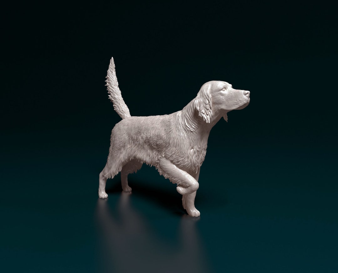 3D Printed English Setter Dog Statue - Ready-to-paint Unpainted ...