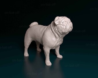 3D Printed German Shepherd Dog Statue Ready-to-paint Unpainted Printing ...