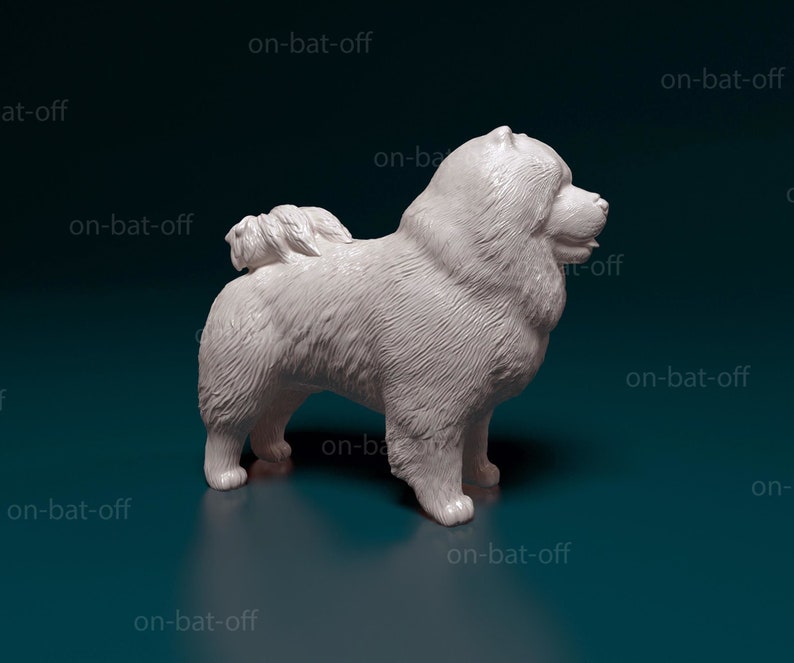 3D Printed Chow-chow Dog Statue Ready-to-paint Unpainted - Etsy