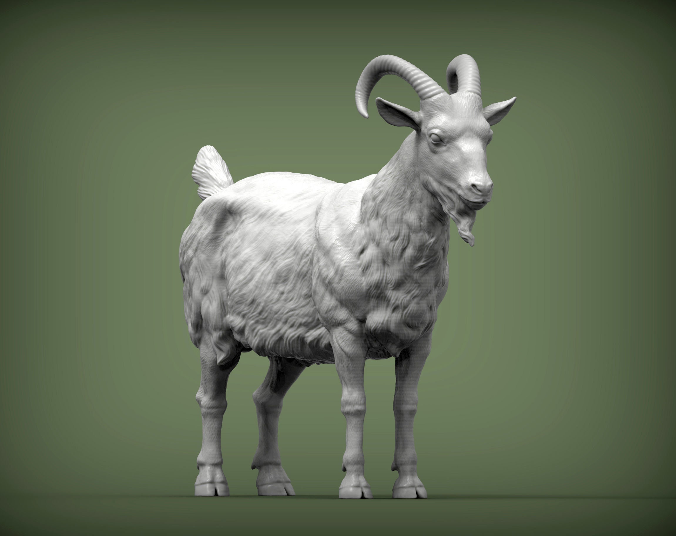 3D Printed Goat Statue - Etsy