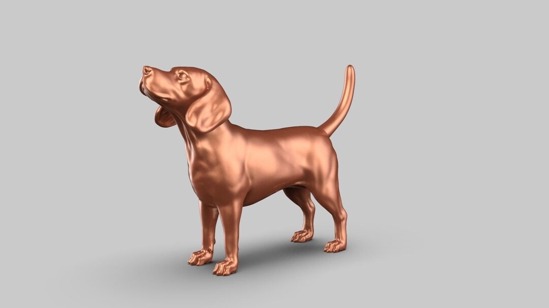 3D Printed Beagle Memorial Figurine Custom Pet Keepsake Cake Topper ...