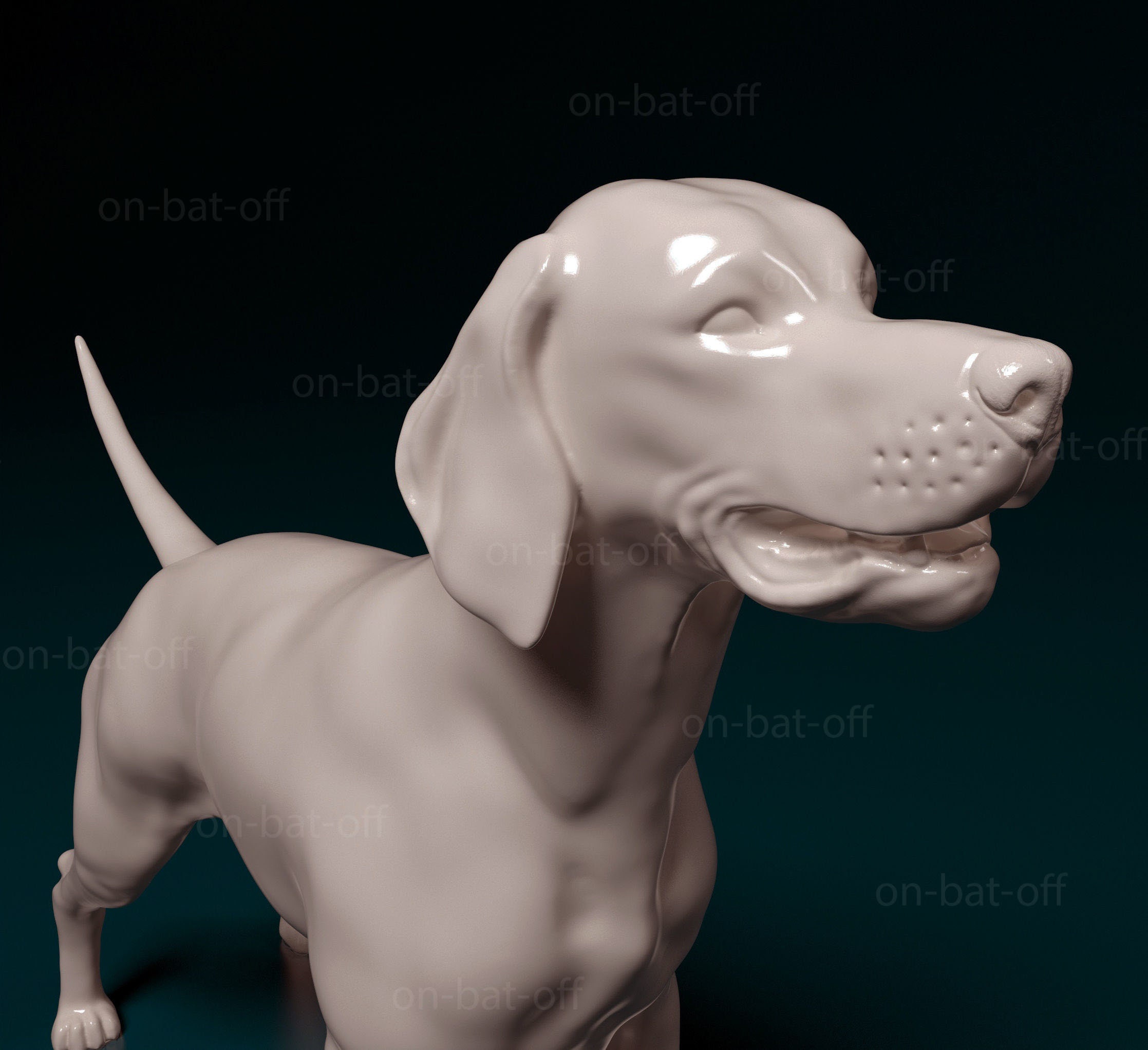 3D Printed English Pointer Dog Statue | Etsy