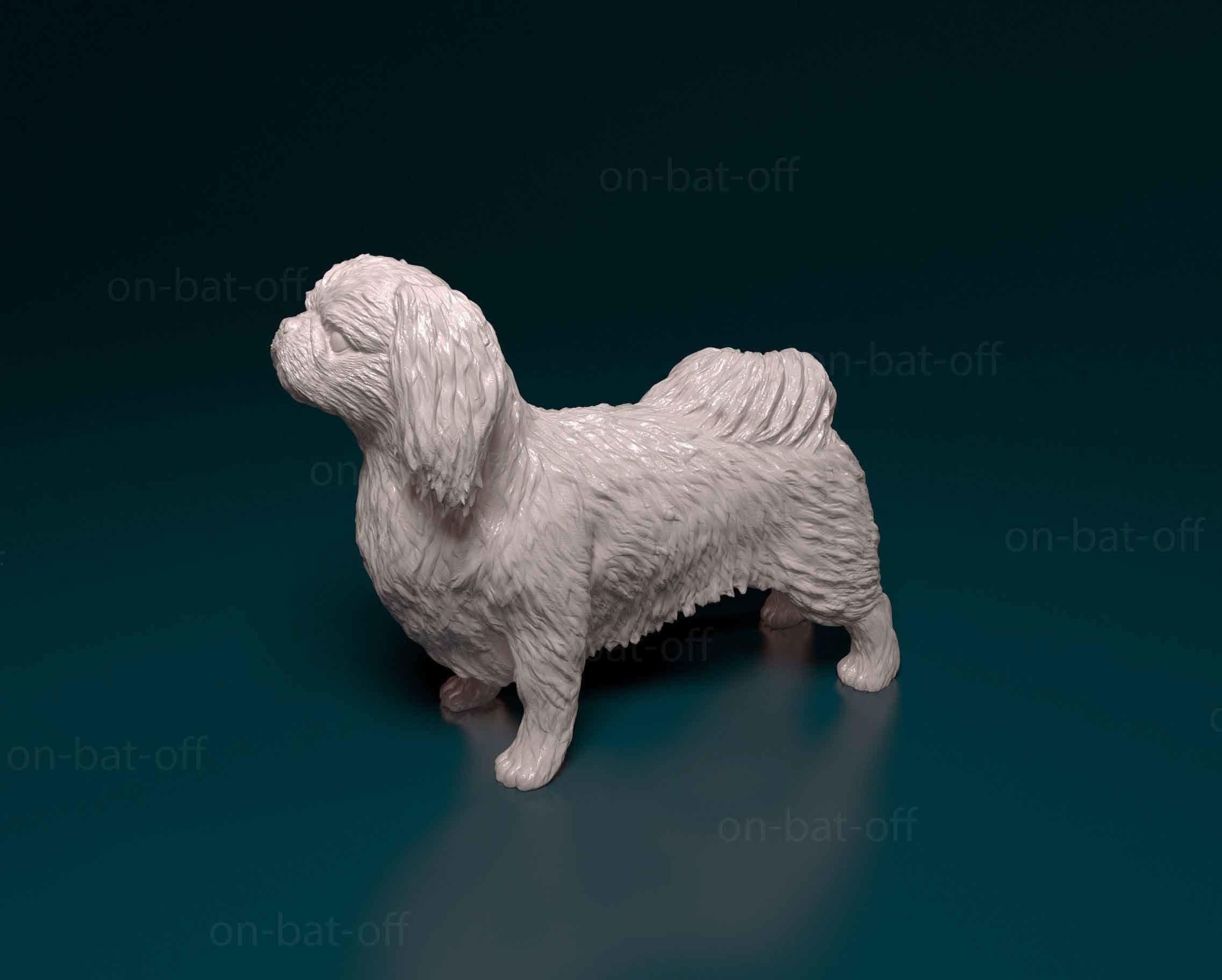 3D Printed Pekingese Dog Statue Ready-to-paint Unpainted - Etsy