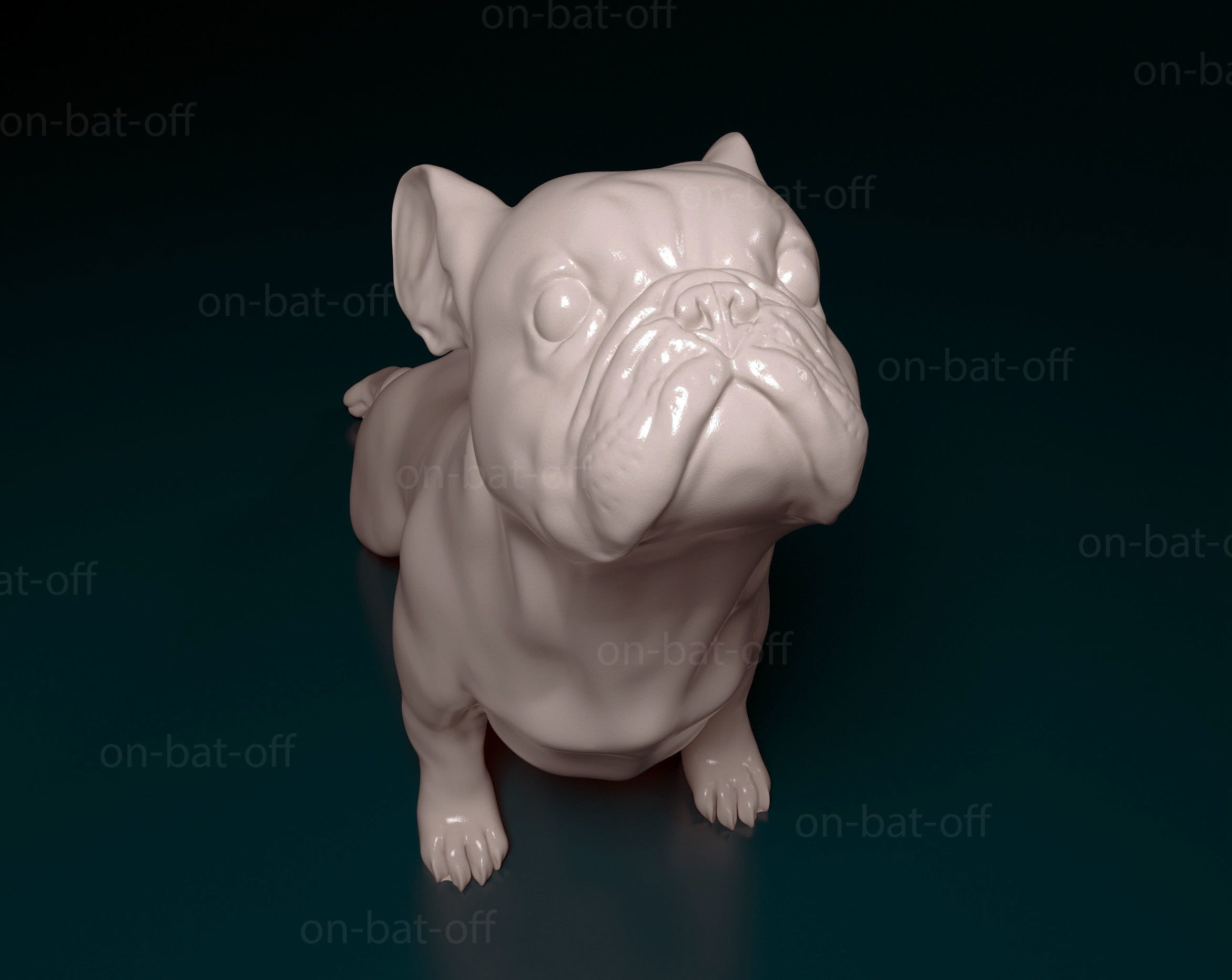 3D Printed French Bulldog Dog Statue | Etsy