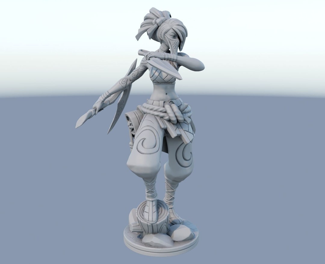 League of Legends Akali Figurine - 3D Printed Collectible for Your ...