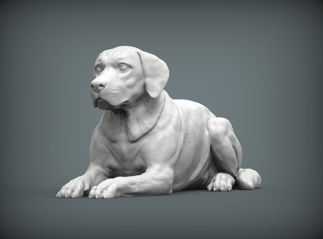 Labrador Figurine 3D Printed Dog Sculpture for Indoor Display or Pet ...