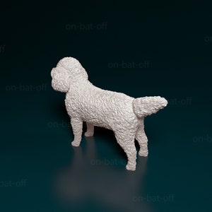 3D Printed Cockapoo Dog Statue - Ready-to-paint Unpainted Printing or ...
