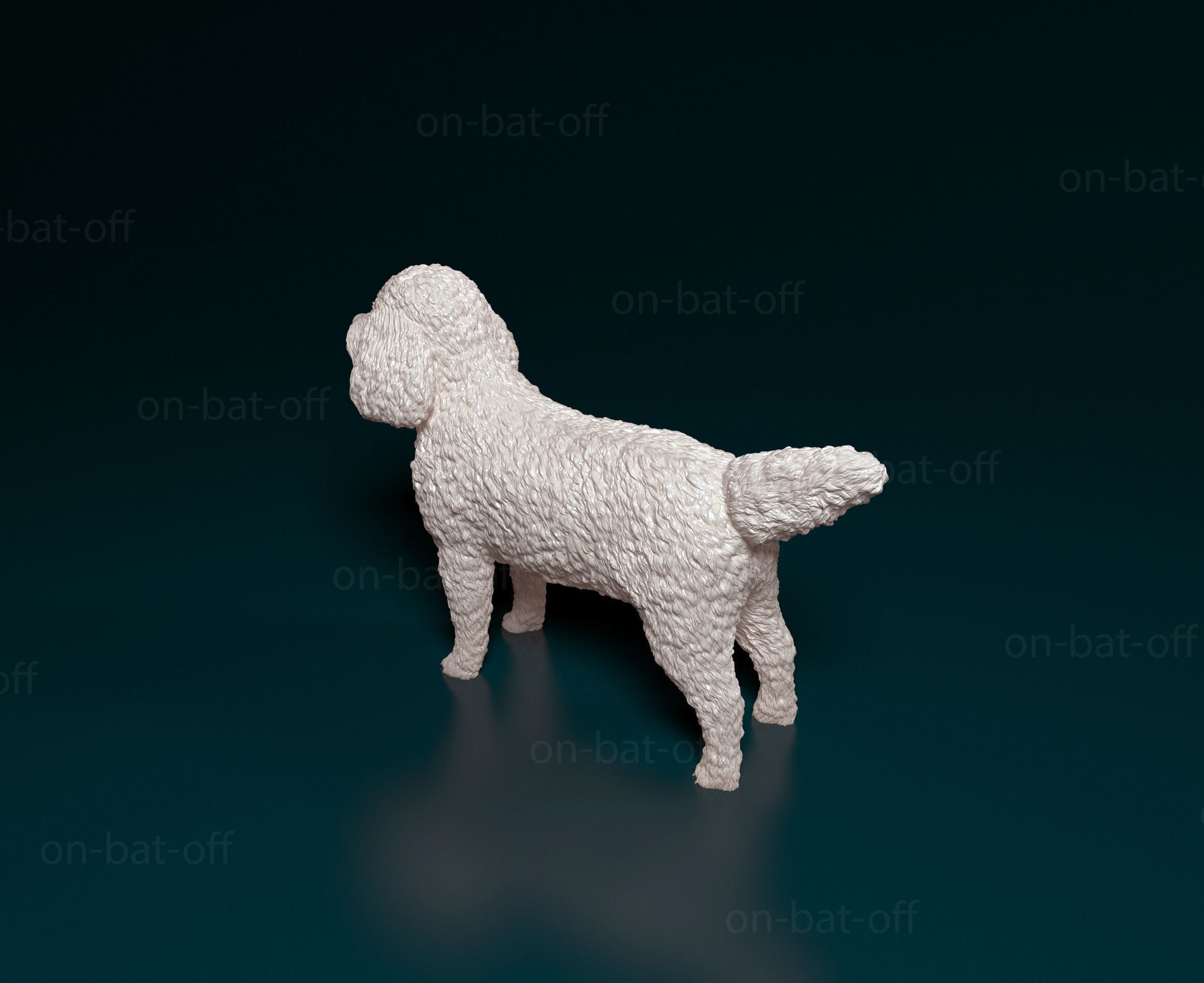 3D Printed Cockapoo Dog Statue Ready-to-paint Unpainted - Etsy