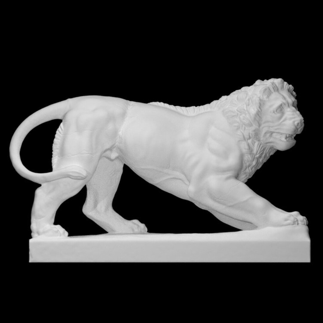 3D Printed Funerary Lion – Ancient Guardian Statue, Handmade Sculpture, Home Decor Gift - Etsy