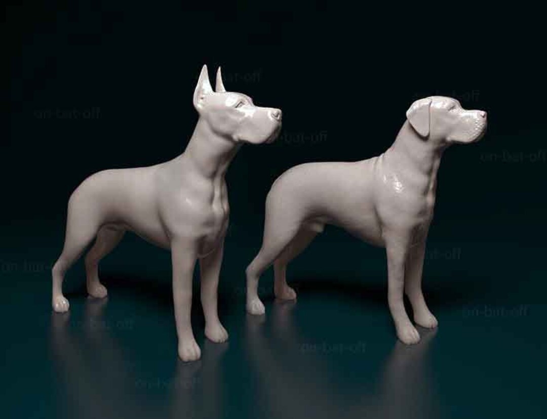 Estatua de perro gran danés impresa en 3D: servicio de pintura o ...