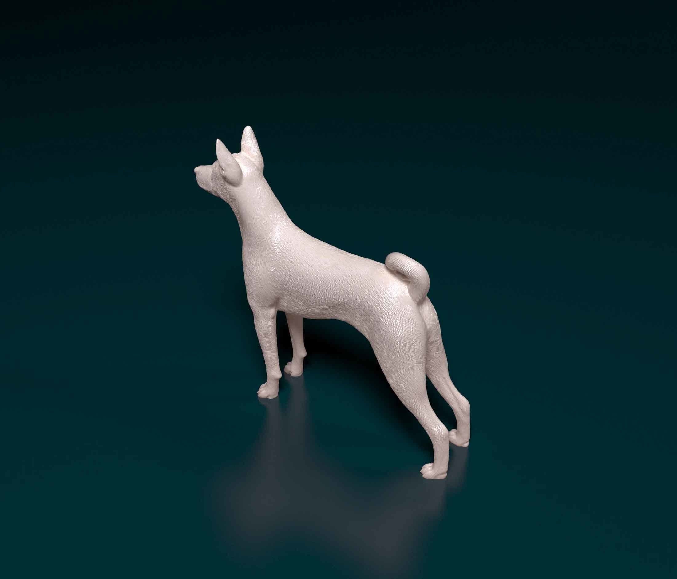 3D Printed Basenji Dog Statue Ready-to-paint Unpainted - Etsy