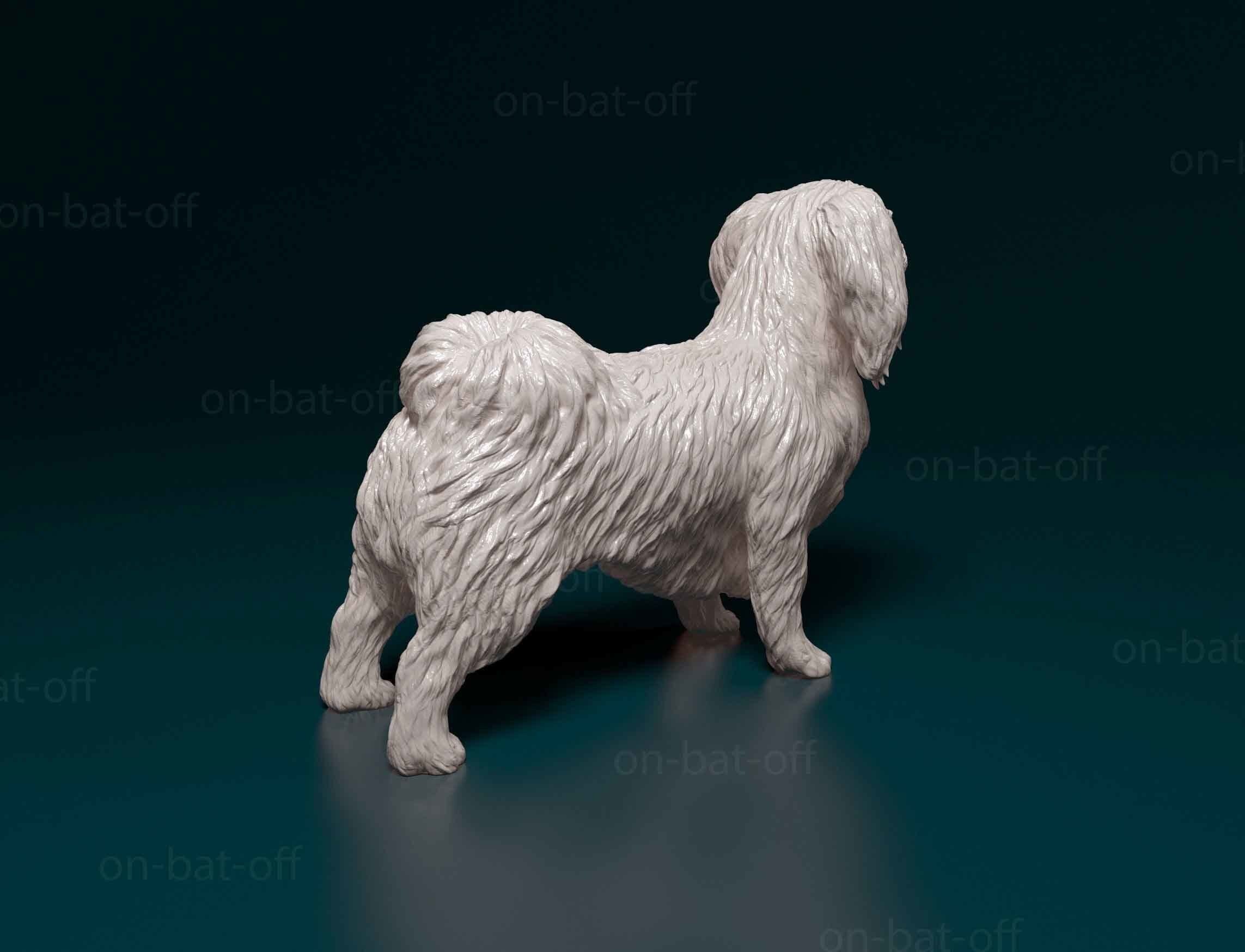 3D Printed Pekingese Dog Statue Ready-to-paint Unpainted - Etsy