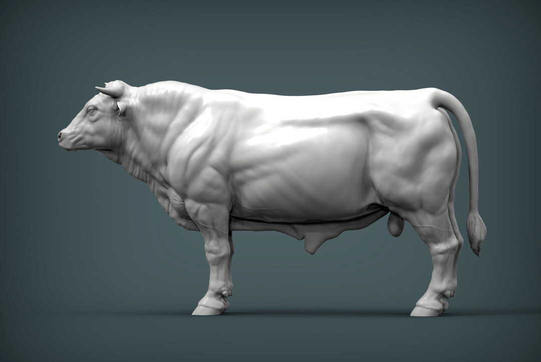3D Printed Bull Statue - Etsy