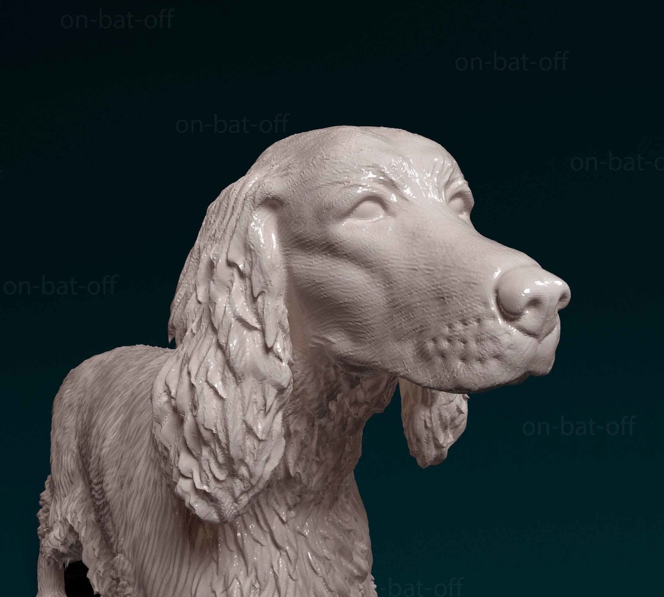3D Printed Irish Red Setter Dog Statue Ready-to-paint - Etsy