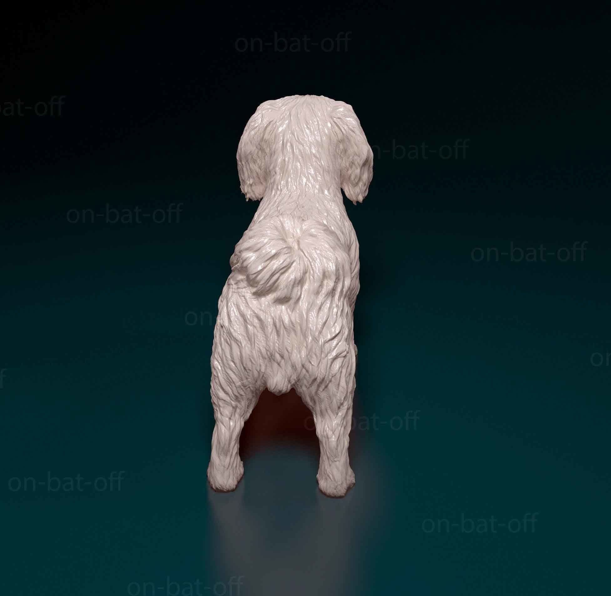 3D Printed Pekingese Dog Statue Ready-to-paint Unpainted - Etsy