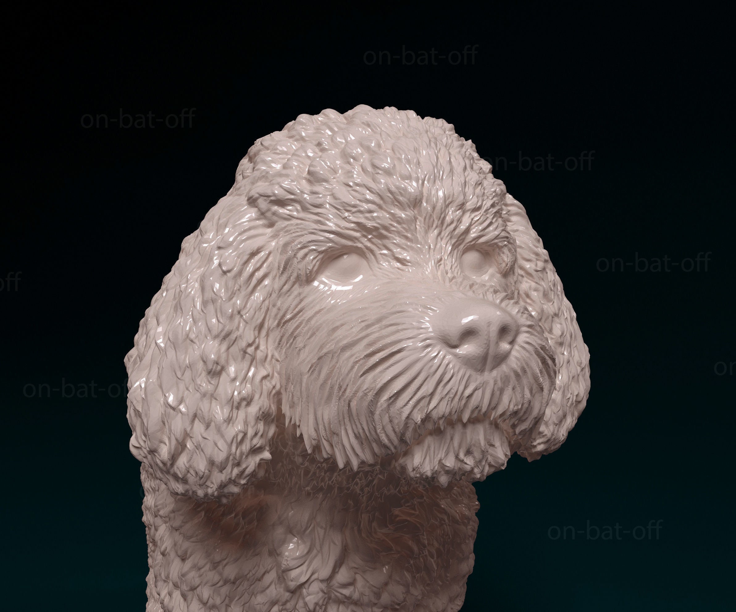 3D Printed Cockapoo Dog Statue Ready-to-paint Unpainted - Etsy