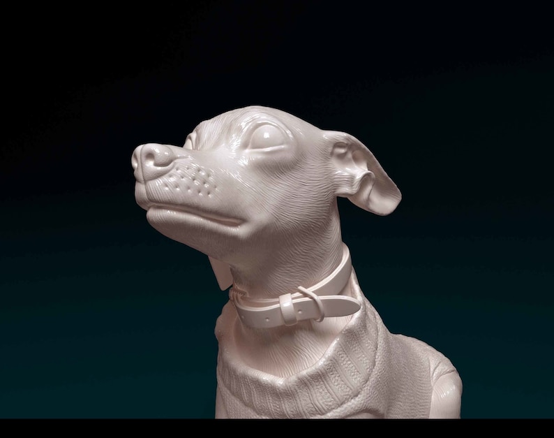 3D Printed Miniature Pinscher Dog Statue Ready-to-paint - Etsy