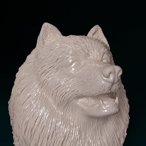 Keeshond Figurine 3D Printed Dog Sculpture for Gift or Pet Memorial ...