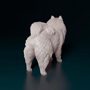 Keeshond Figurine 3D Printed Dog Sculpture for Gift or Pet Memorial ...