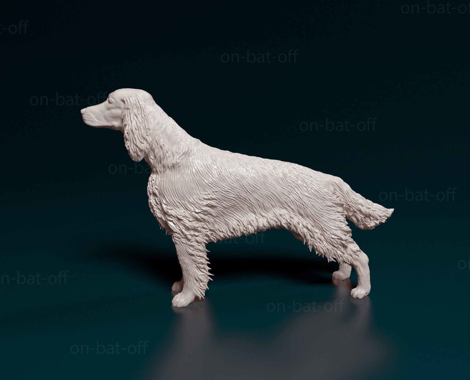 3D Printed Irish Red Setter Dog Statue Ready-to-paint - Etsy