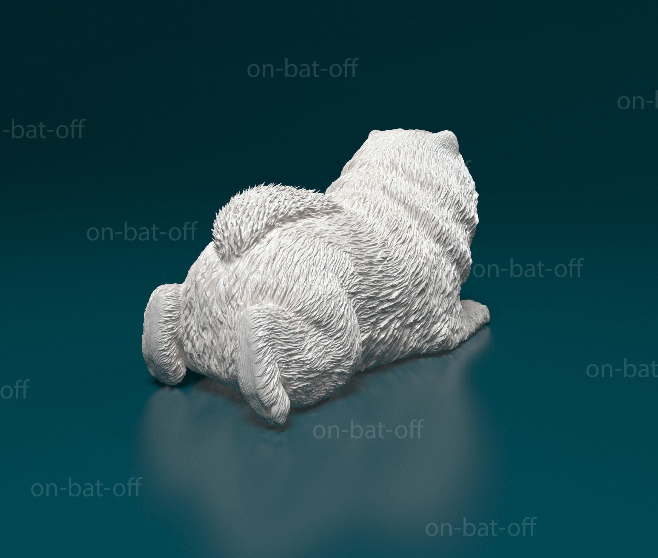 3D Printed Chow-chow Dog Statue Ready-to-paint Unpainted - Etsy