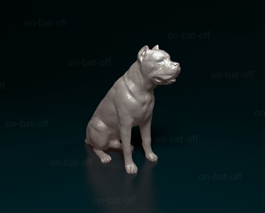 3D Printed Cane Corso Dog Statue Ready-to-paint Unpainted Printing or ...