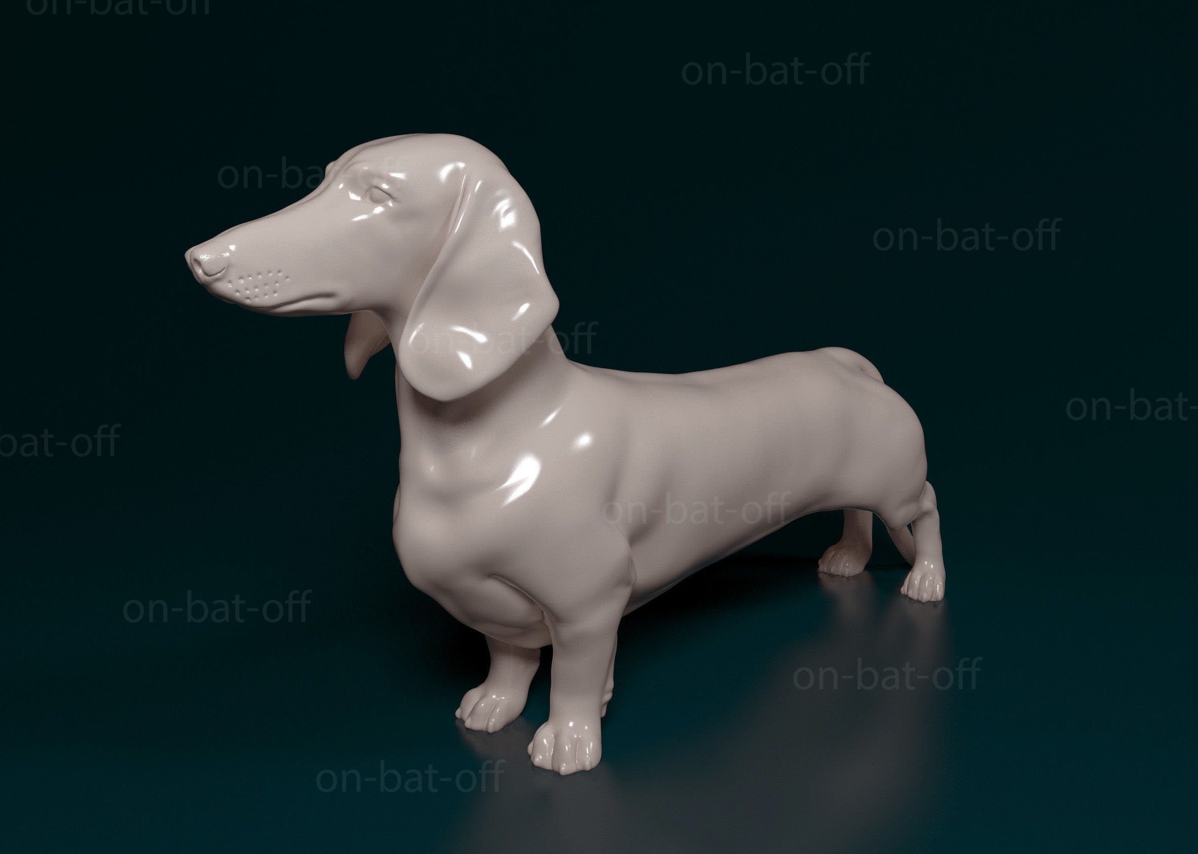 3D Printed Dachshund Dog Statue Ready-to-paint Unpainted - Etsy