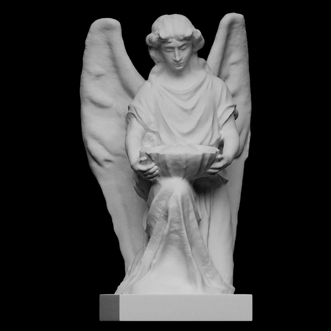 Own a Piece of History: 3D Printed Angel Holding a Bowl From Highgate ...