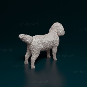3D Printed Cockapoo Dog Statue - Ready-to-paint Unpainted Printing or ...