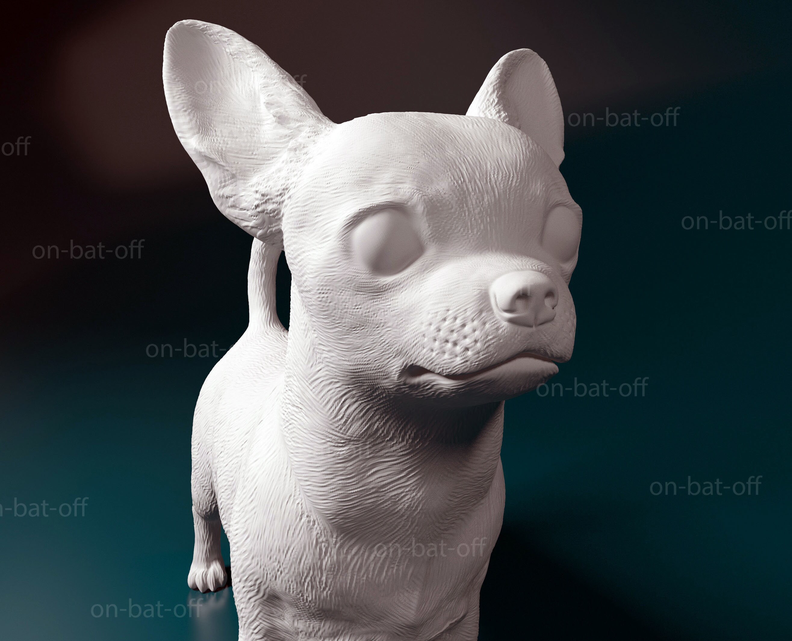 3D Printed Chihuahua Dog Statue Ready-to-paint Unpainted - Etsy