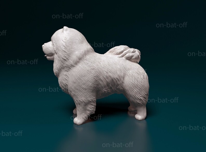 3D Printed Chow-chow Dog Statue Ready-to-paint Unpainted - Etsy