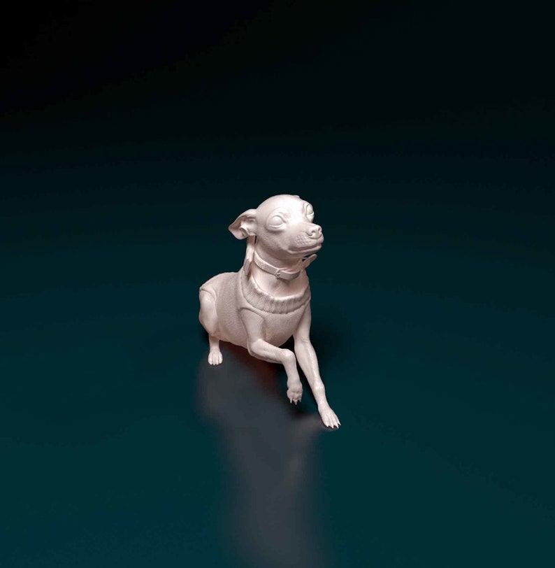 3D Printed Miniature Pinscher Dog Statue Ready-to-paint - Etsy