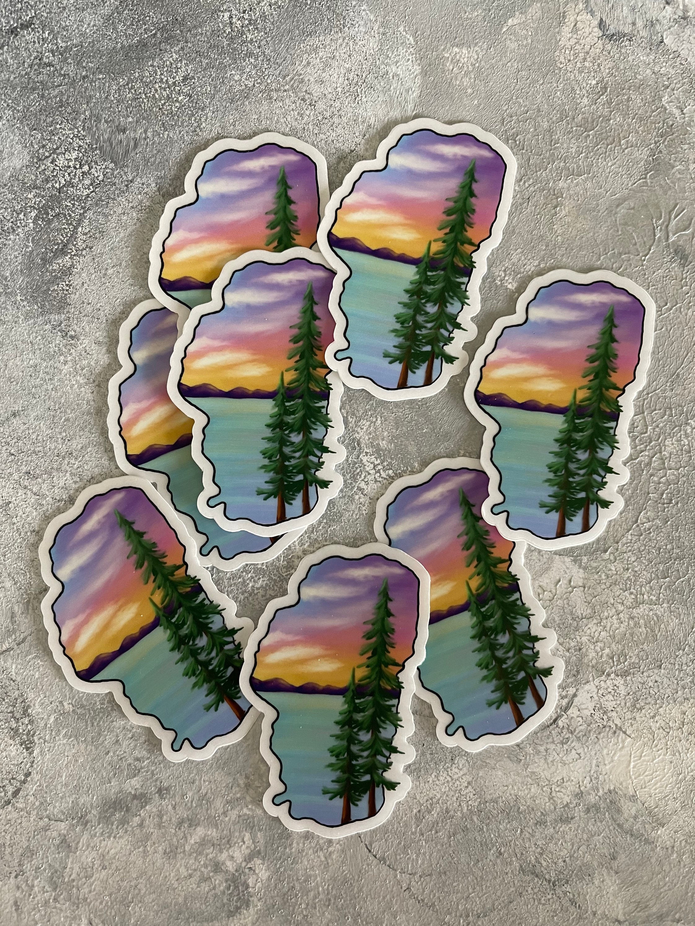 Lake Tahoe Outline Sticker - Etsy