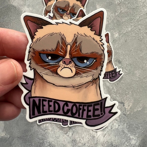 Grumpy Cat Sticker - Etsy