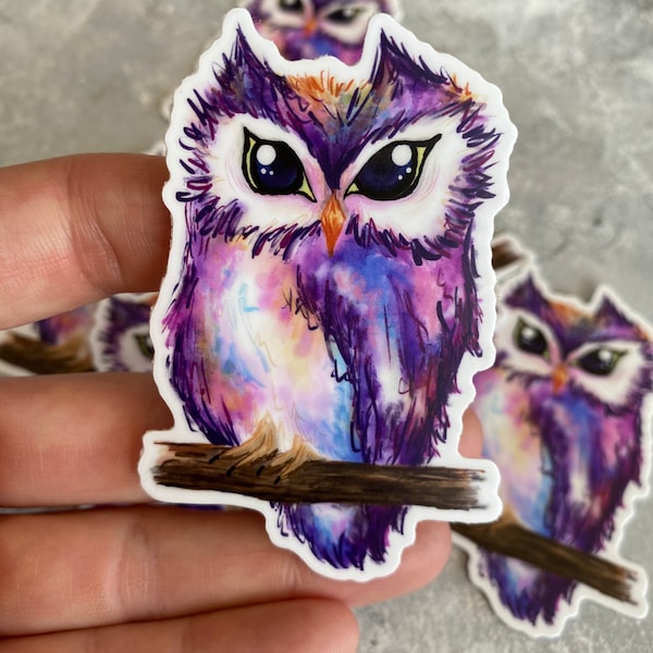 Baby Owl Sticker - Etsy