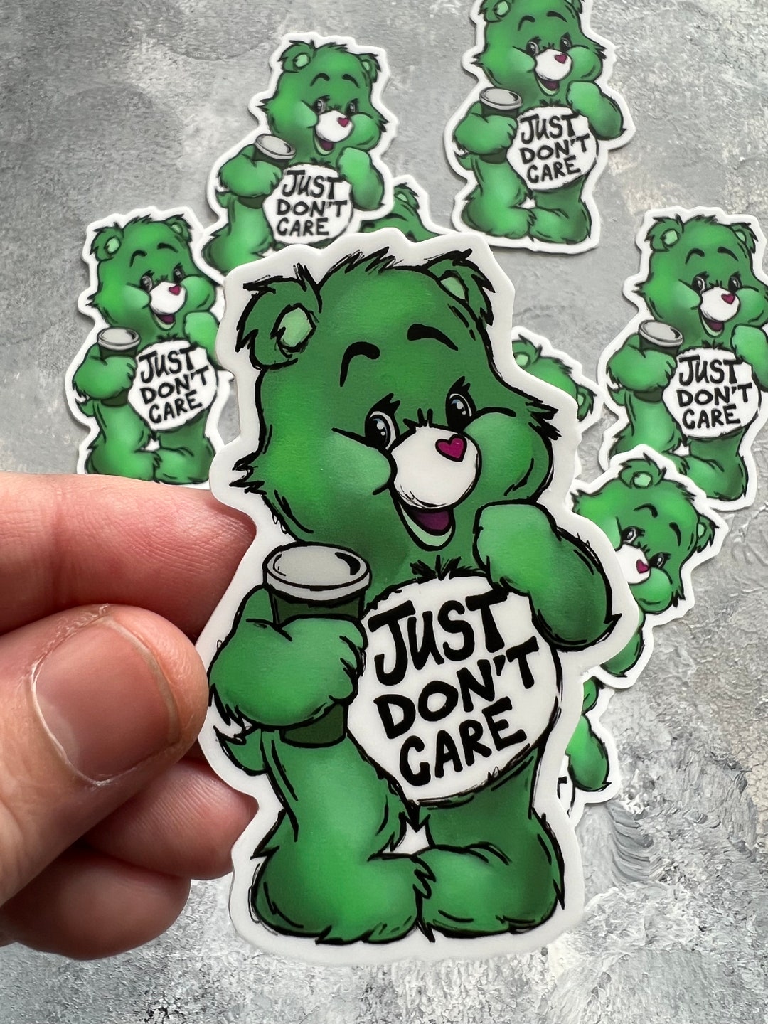 Just Don’t Care Care Bear Sticker - Etsy
