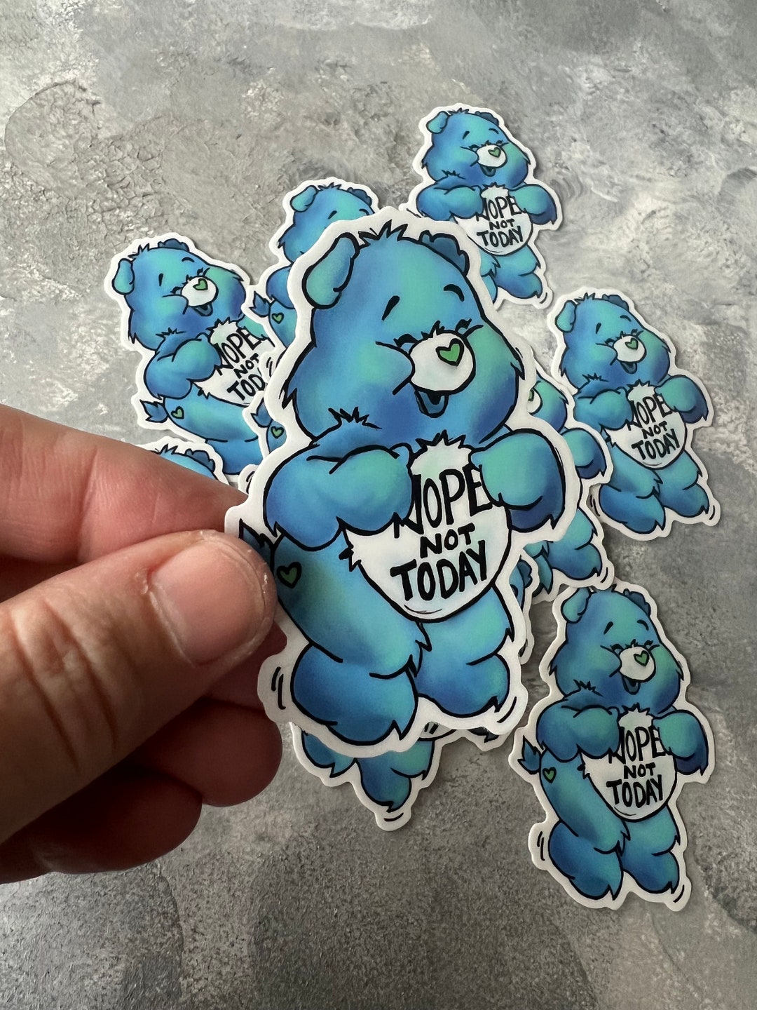 Blue Care Bear Sticker - Etsy