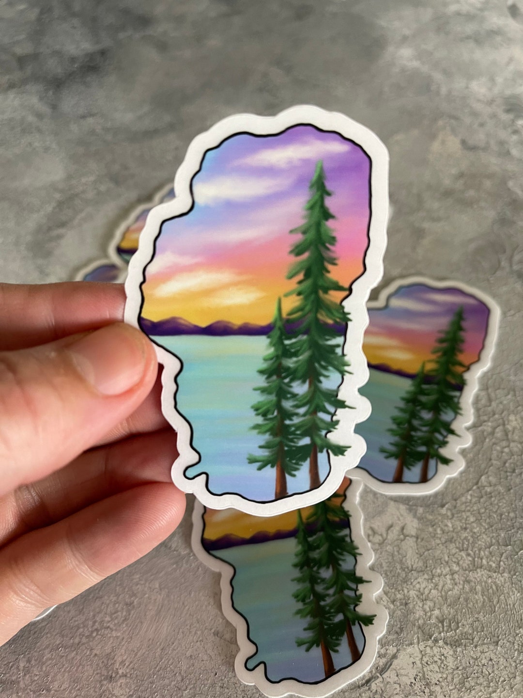 Lake Tahoe Outline Sticker - Etsy