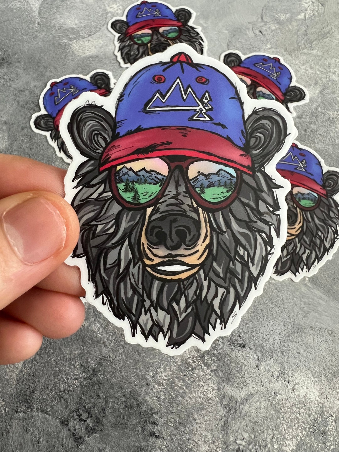 Mountain Bear Sticker - Etsy