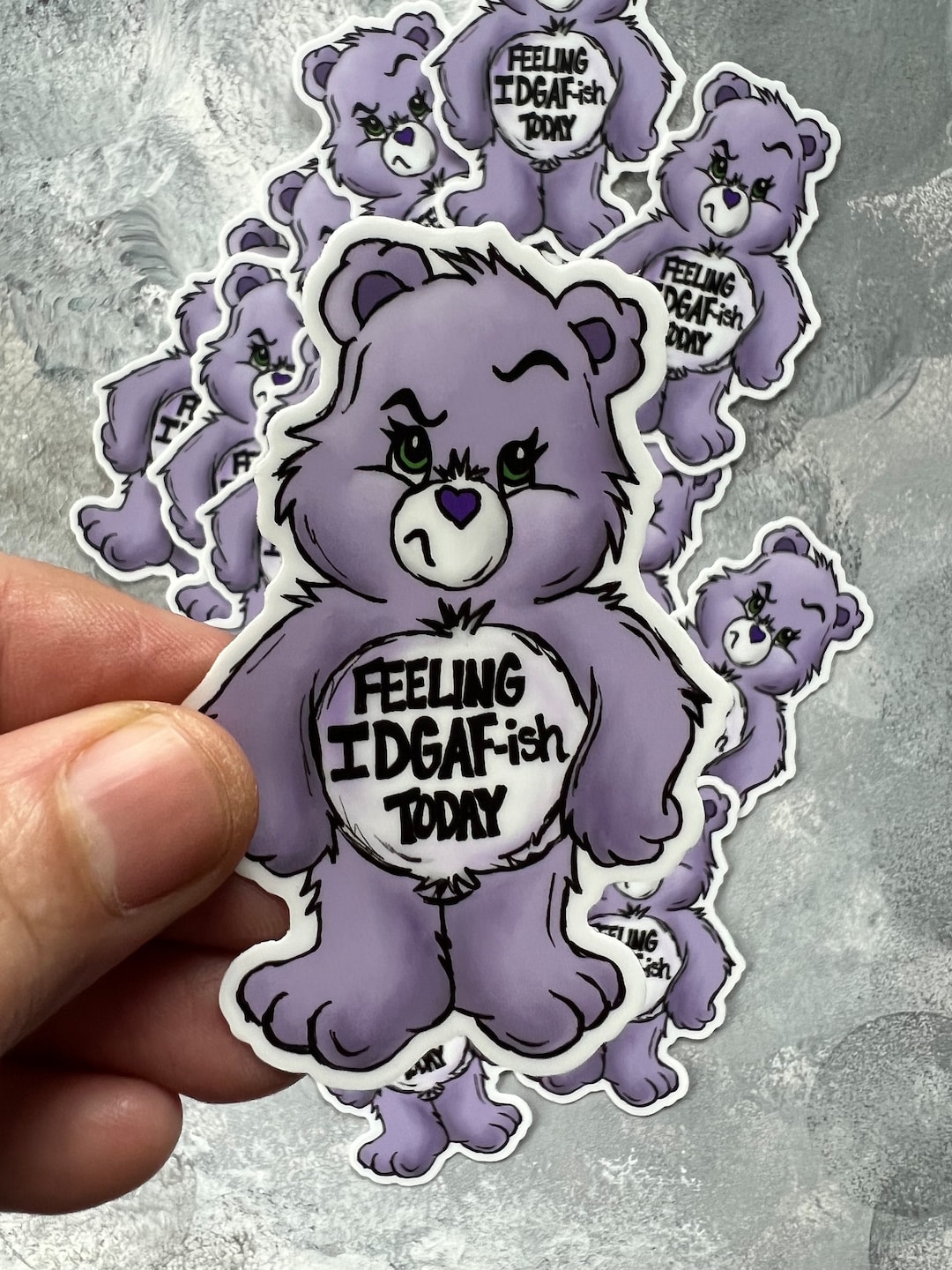 IDGAF Care Bear Sticker - Etsy